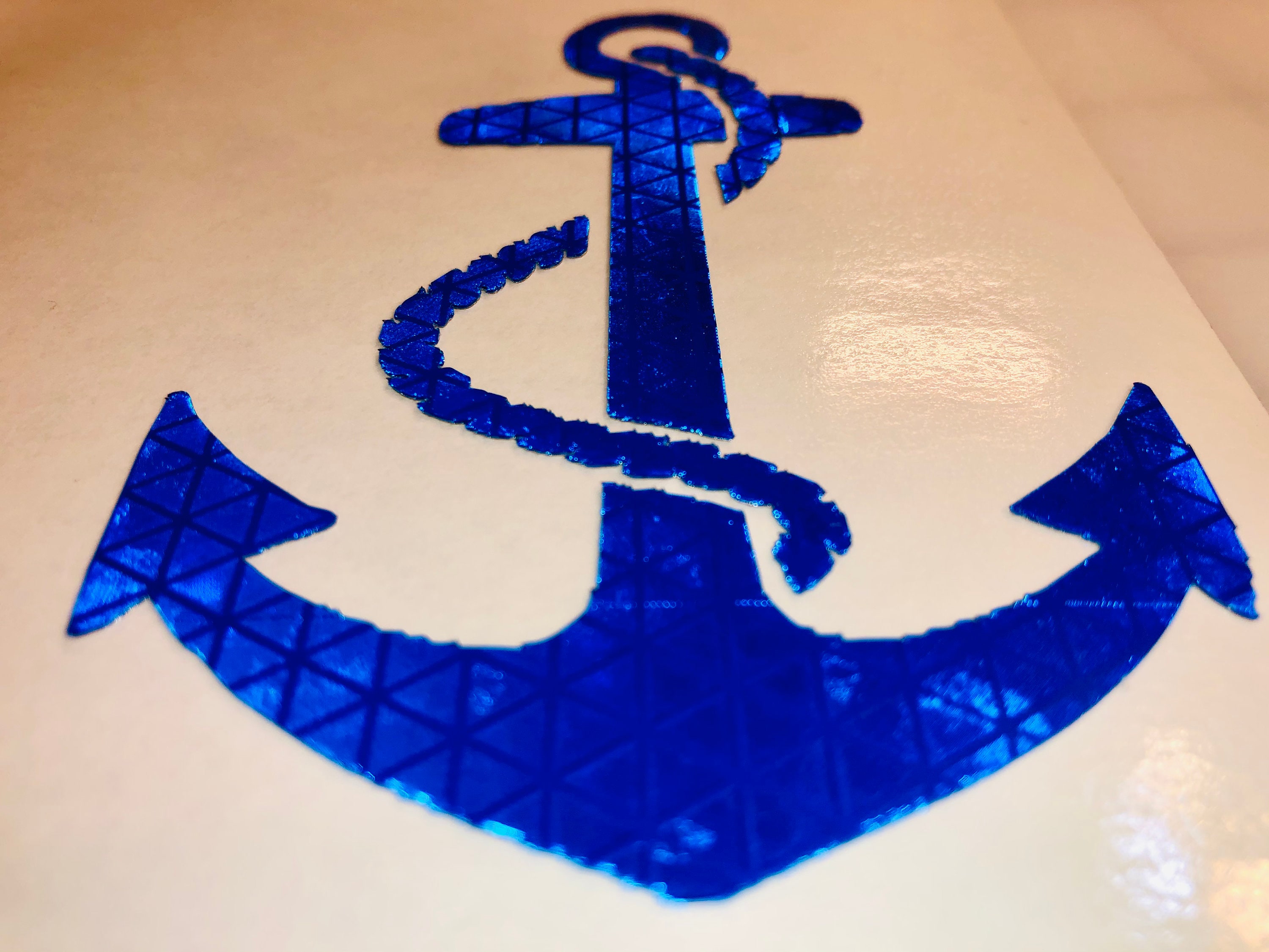 Reflective Navy Anchor Symbol Decal Sticker Car Truck Motorcycle Helmet ...