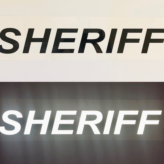 SHERIFF 3x20 REFLECTIVE Decal multiple Colors - Etsy