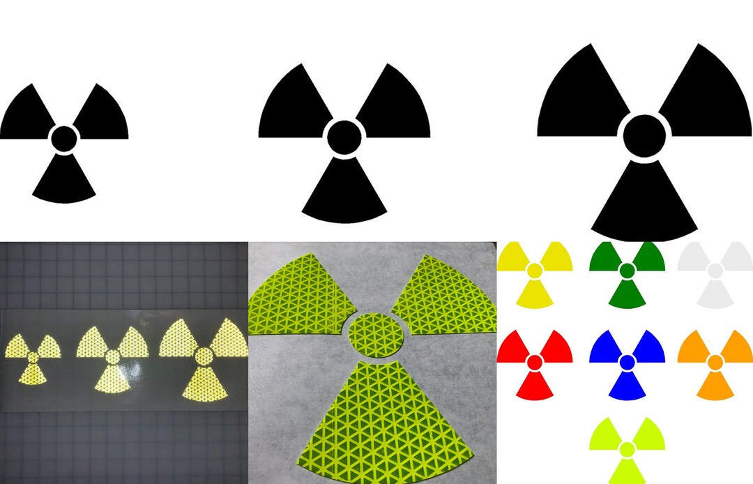 Reflective Nuclear Decal Sticker Car Truck Motorcycle Helmet Oralite ...