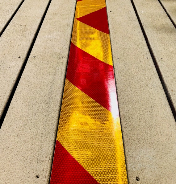 School Bus Yellow & Red Reflective Chevron Panel multiple | Etsy