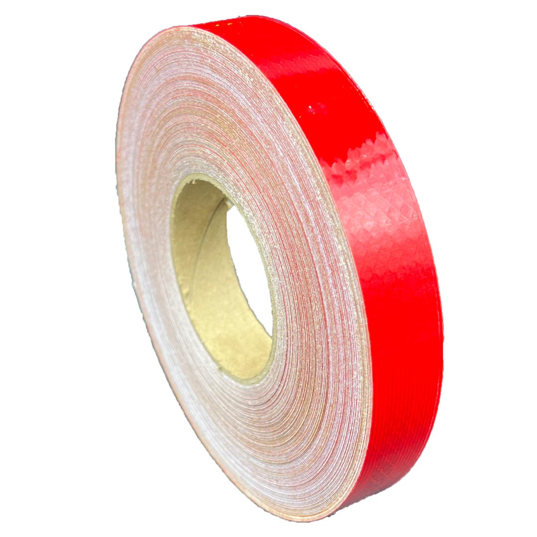 1" Inch Red Reflective Tape - 3M 3930 HIP - Air Backed Microprismatic ...