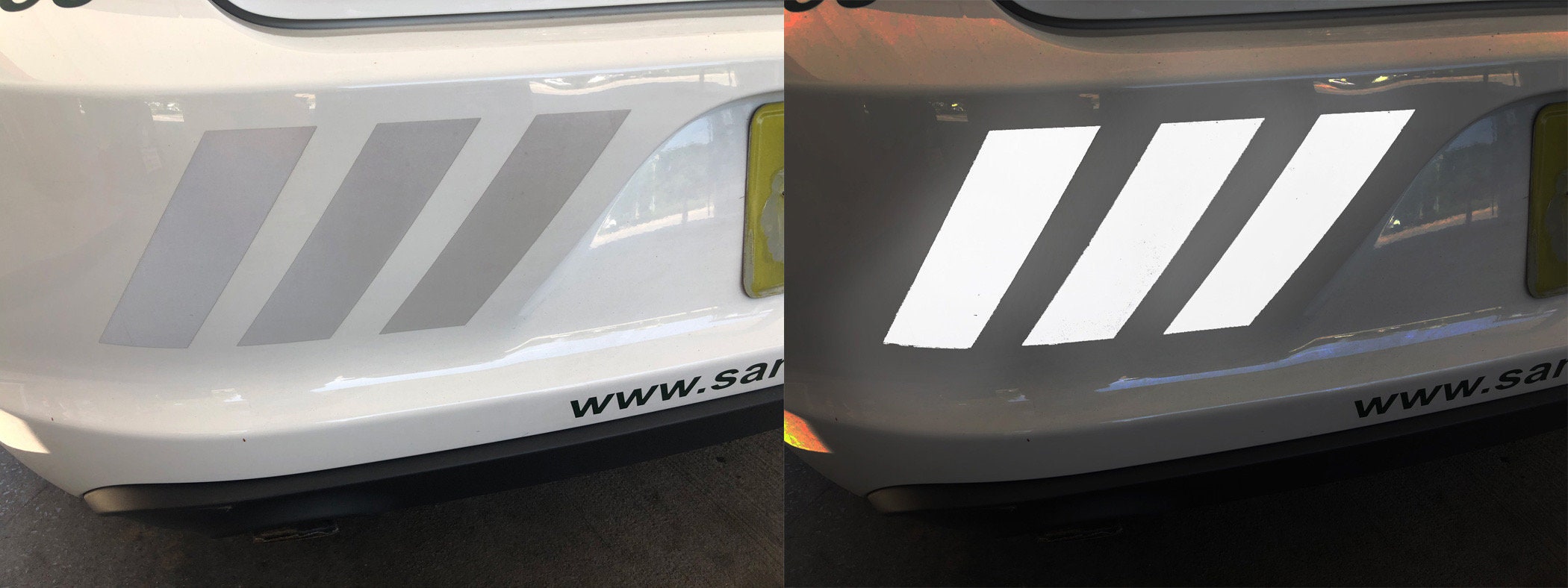 Shadow Chevrons Police Style (2x 3 Piece 6x12) Oralite (multiple Colors ...