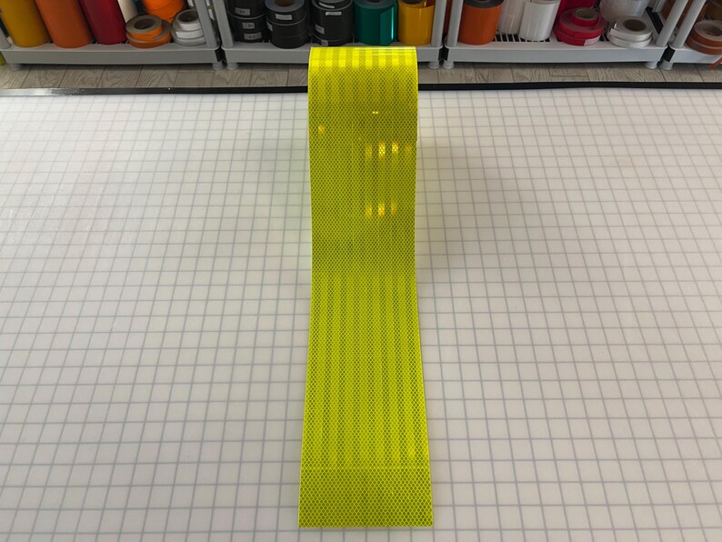 6" Inch Fluorescent Lime Reflective Tape - 3M 3930 HIP - Air Backed ...