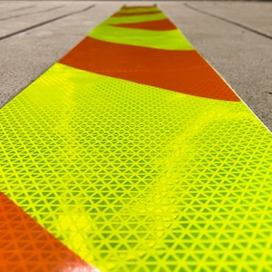 Lime & Orange Reflective Chevron Panel (multiple Sizes) Oralite 1 Piece ...