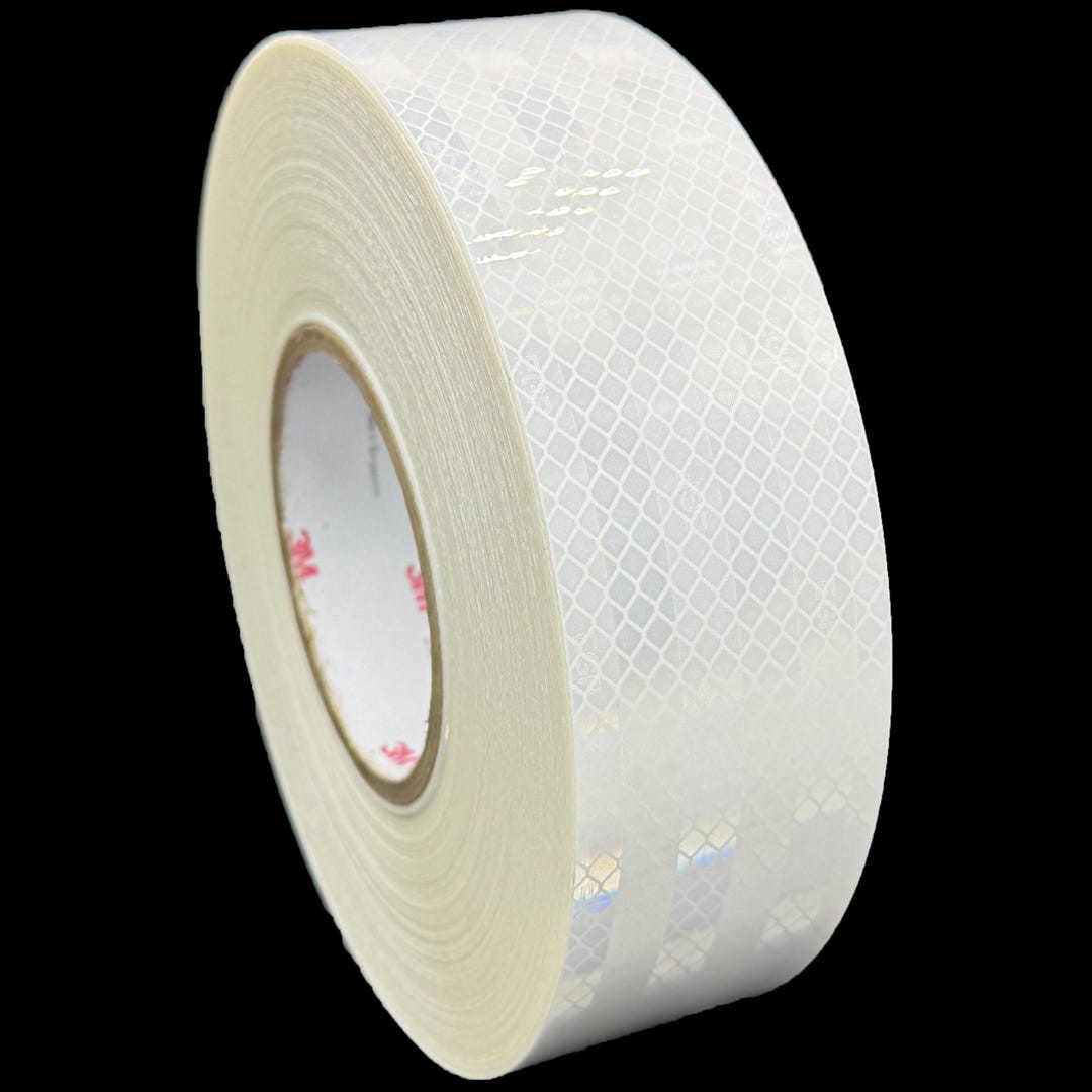 2" Inch White Reflective Tape 3M 3430 EGP Air Backed Prismatic Film ...
