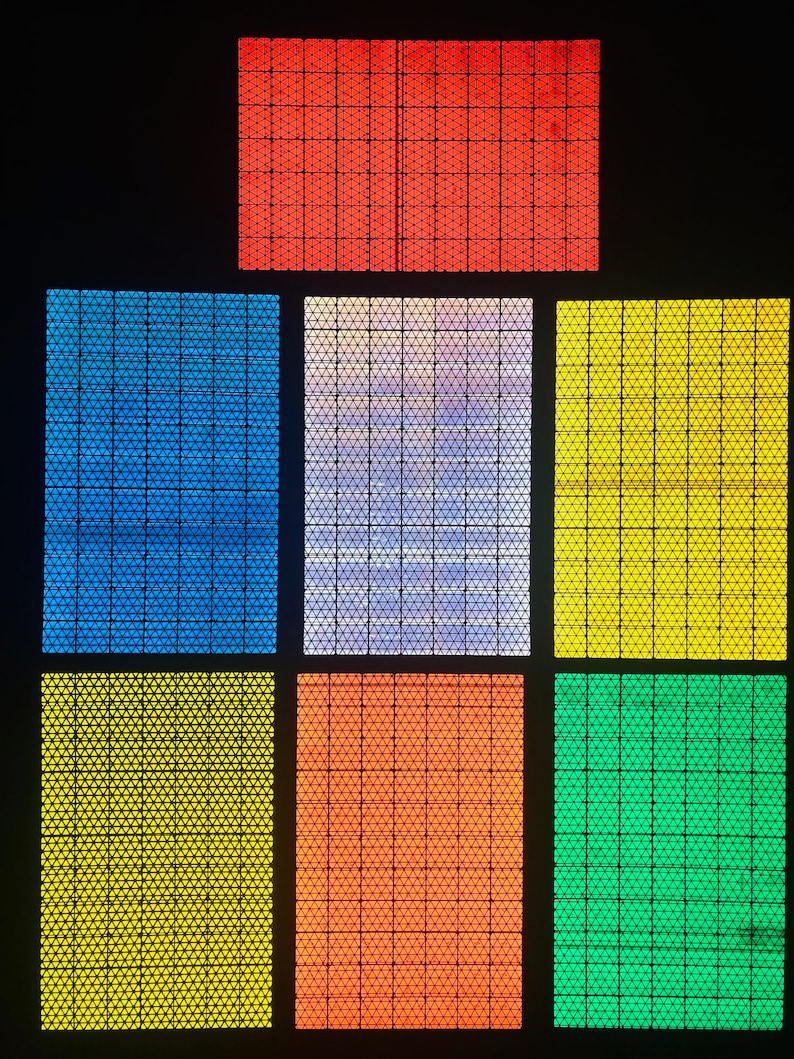77 Reflective 3/4" Inch V98 Squares (7 Colors) Premium Prismatic ...