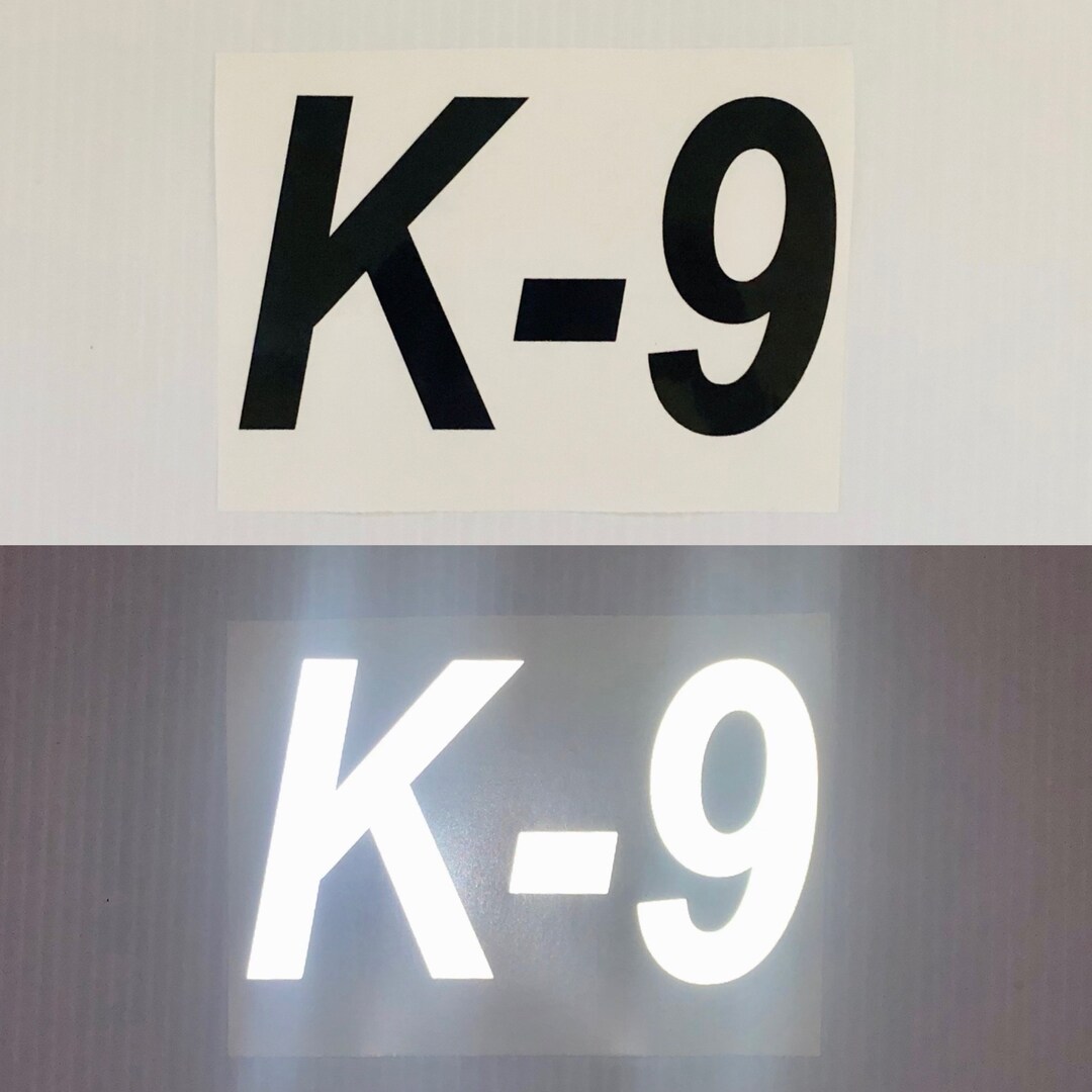 K-9 4"x7" REFLECTIVE Decal (multiple Colors) - Etsy