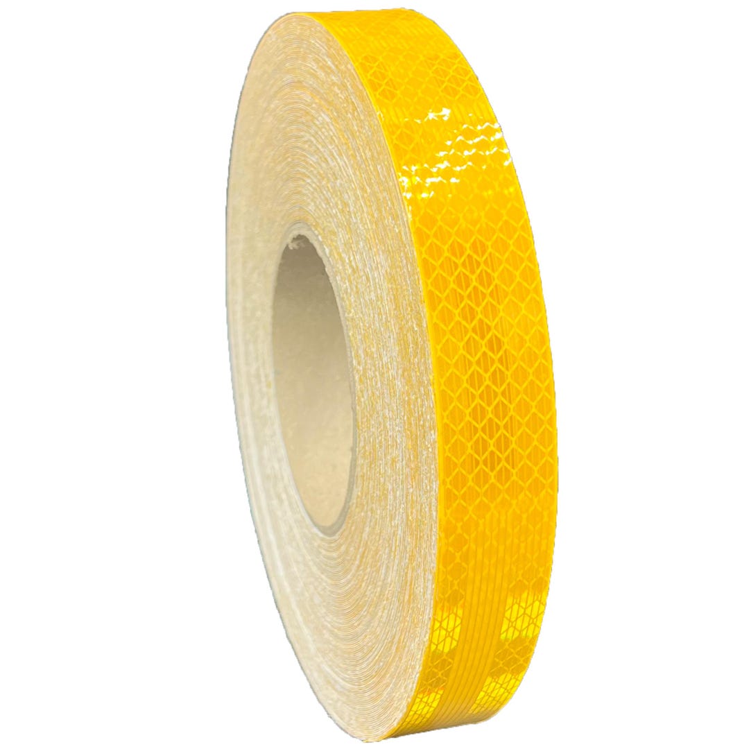 1" Inch Yellow Reflective Tape - 3M 3930 HIP - Air Backed ...