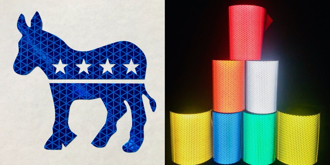Reflective DNC Donkey Democrat Sign Symbol Decal Sticker Car Truck ...