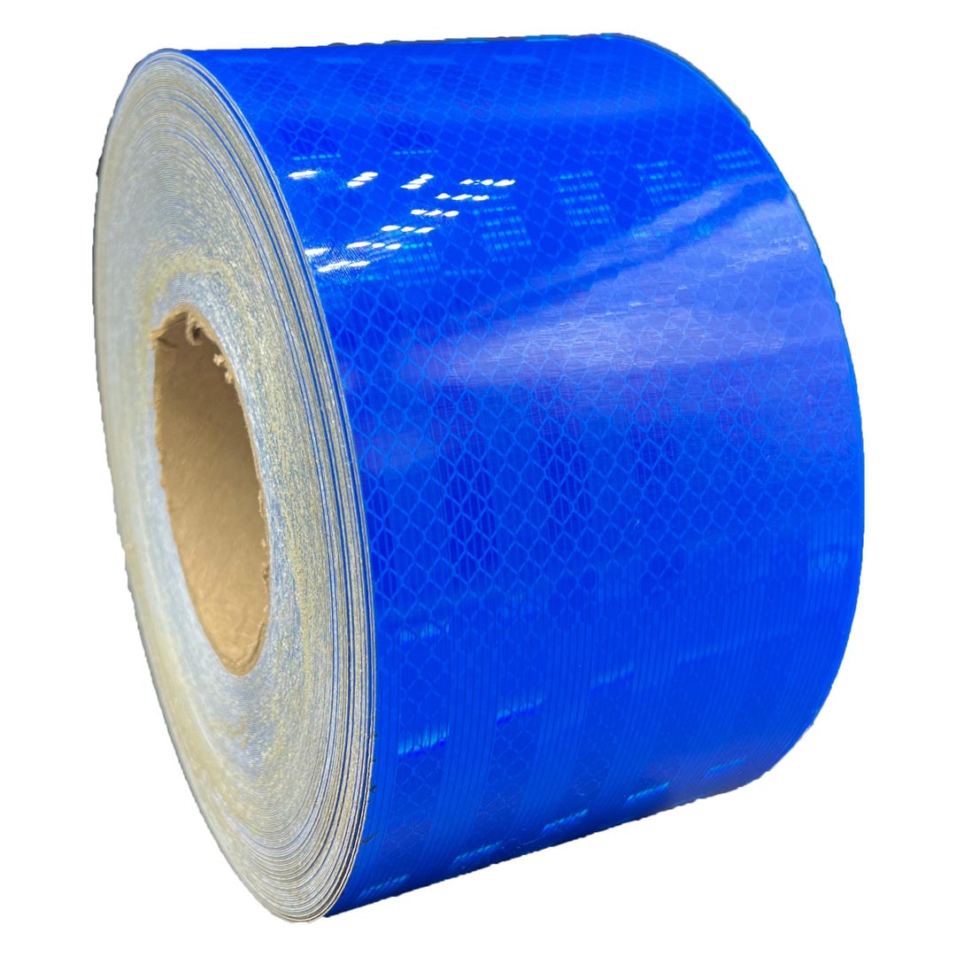 4" Inch Blue Reflective Tape - 3M 3930 HIP - Air Backed Microprismatic ...