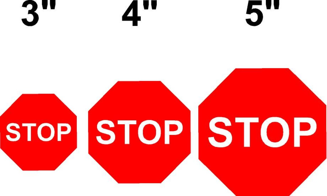 Reflective Stop Sign Decal Sticker Car Truck Motorcycle Helmet Oralite ...