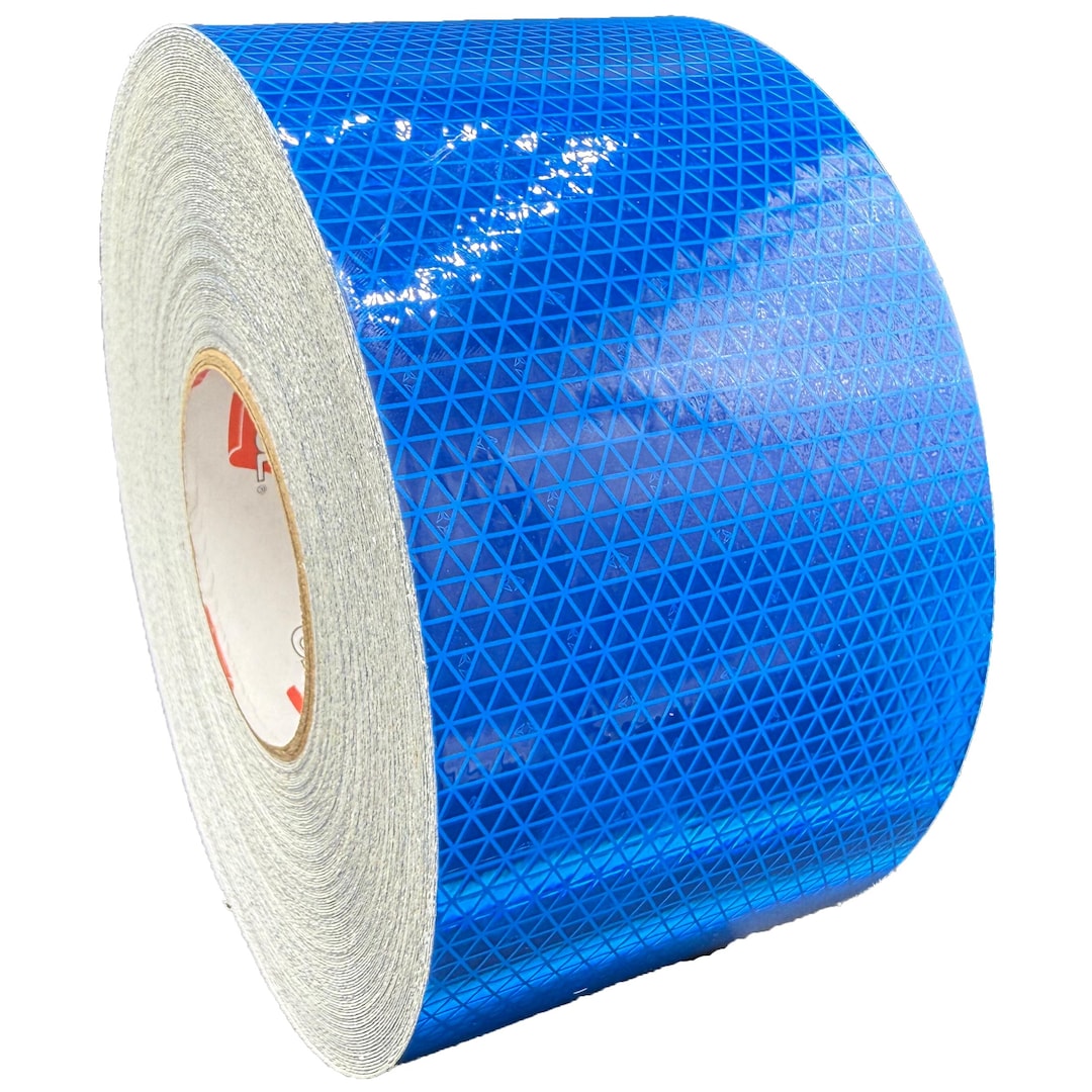 4" Blue Reflective Tape Oralite V98 Orafol Reflexite Safety (5' 10' 20 ...