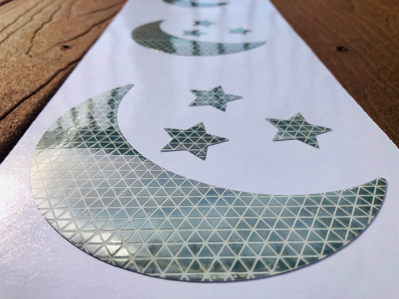 Reflective Moon & Stars Symbol Decal Sticker Car Truck Motorcycle ...