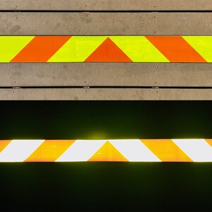 Lime & Orange Reflective Chevron Panel (multiple Sizes) Oralite 1 Piece ...