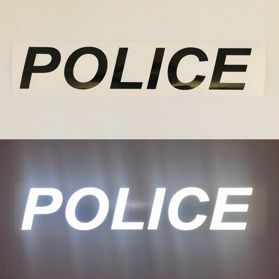 POLICE 3"x16" REFLECTIVE Decal (multiple Colors) - Etsy
