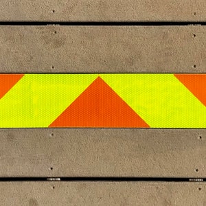 Lime & Orange Reflective Chevron Panel (multiple Sizes) Oralite 1 Piece ...