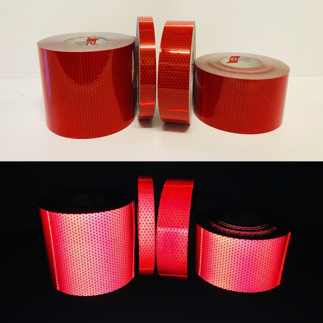 Red Reflective Tape Oralite V98 1" 2" 4" 6" Orafol Reflexite Safety - Etsy