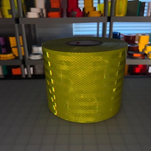 6" Inch Fluorescent Lime Reflective Tape - 3M 3930 HIP - Air Backed ...