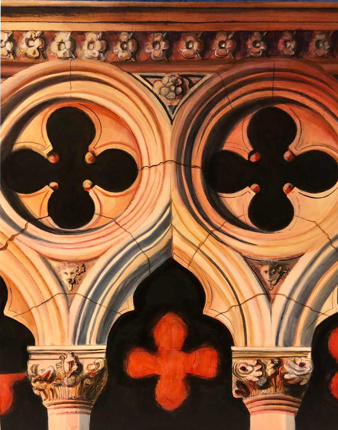 Gothic Architecture Art Print, Italy Print, Gothic Painting ...