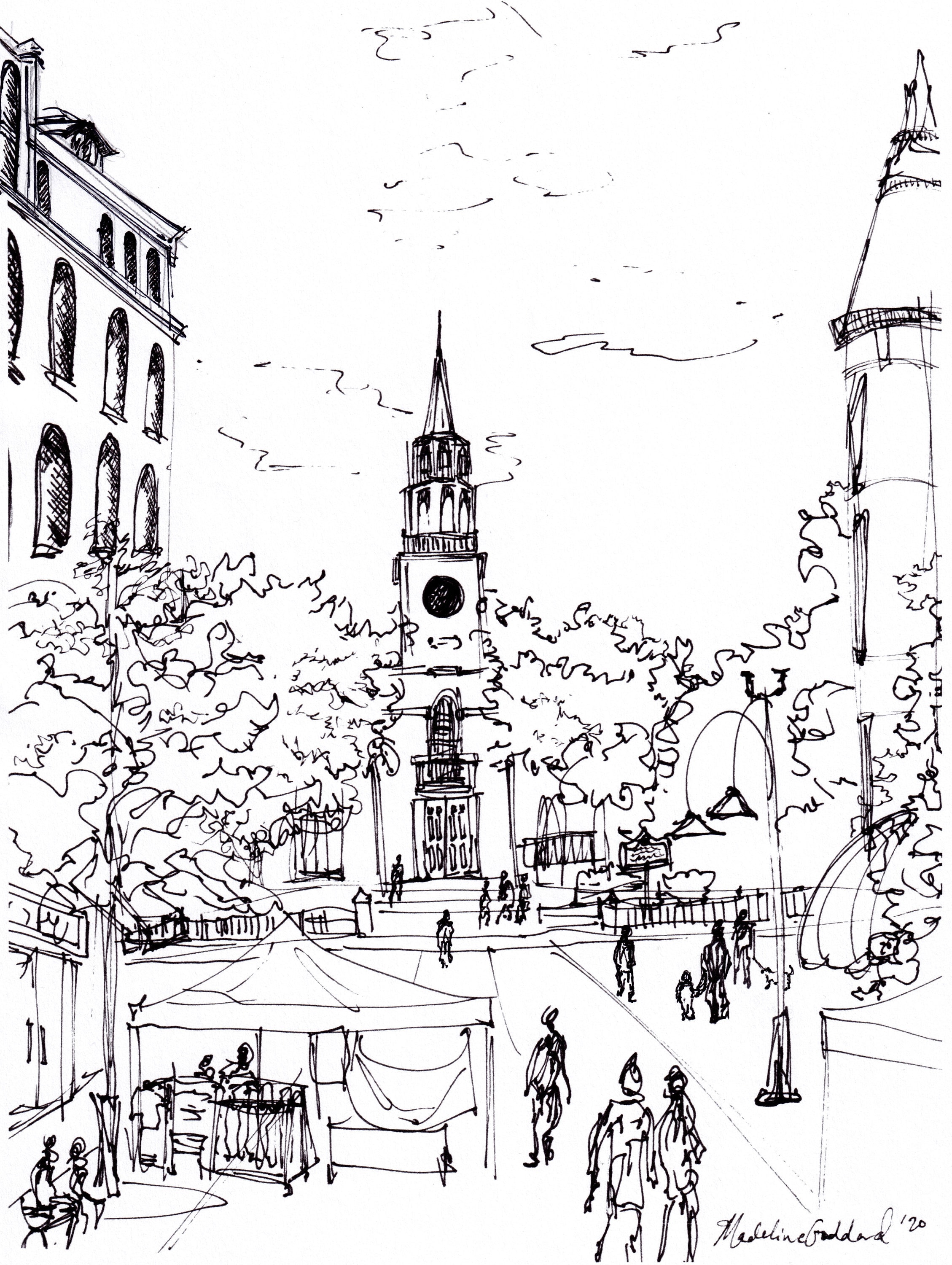 Church Street Art Print, Burlington VT, Vermont Art, Vermont Prints ...