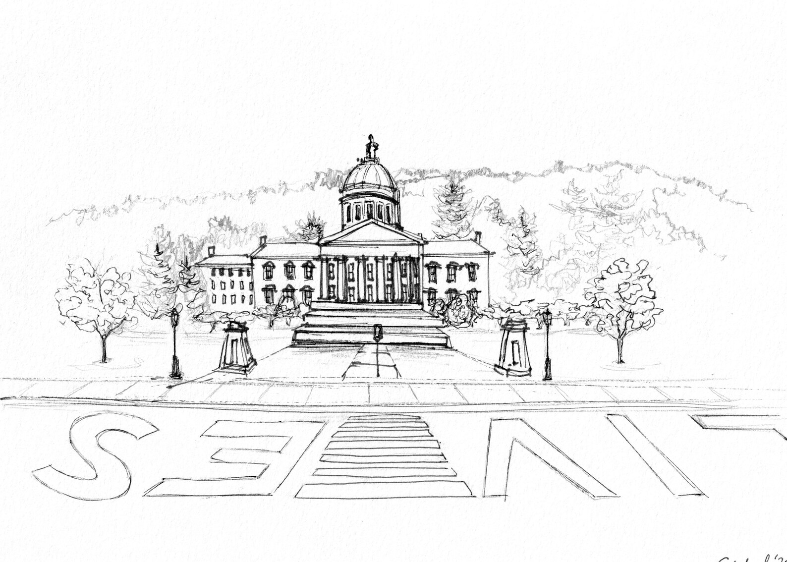 Montpelier VT Art Print, Montpelier VT Capitol, State Capitol, Vermont ...