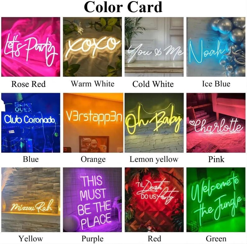 Happy Birthday Neon Sign, Personalized Neon Sign, Custom Neon Sign ...