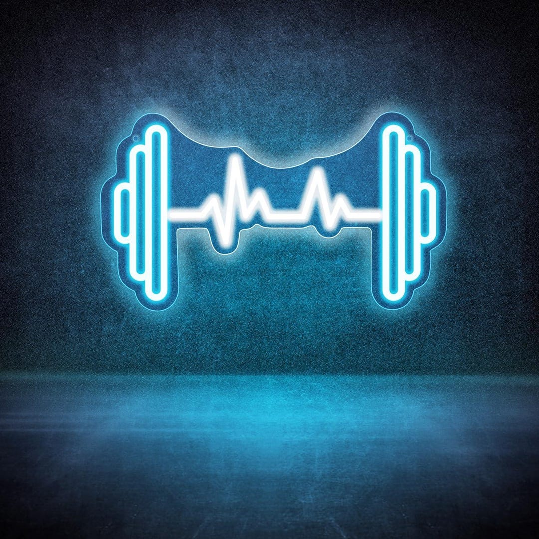 Barbell Dumbbell Shaped Neon Sign, Gym Neon Sign, Custom Neon Sign ...