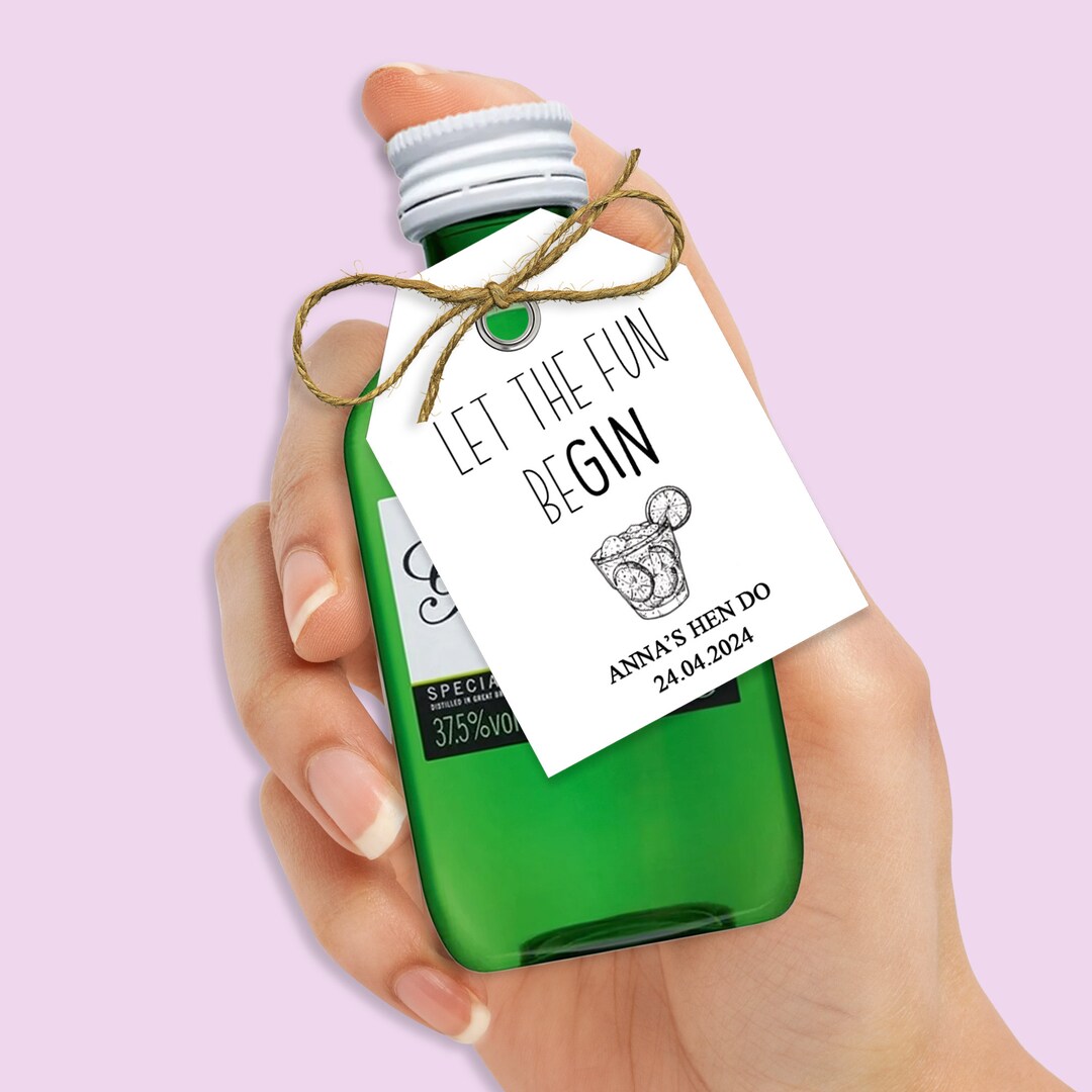 Let the Fun Begin Personalised Tags, Wedding Favours, Hen Do Favours ...