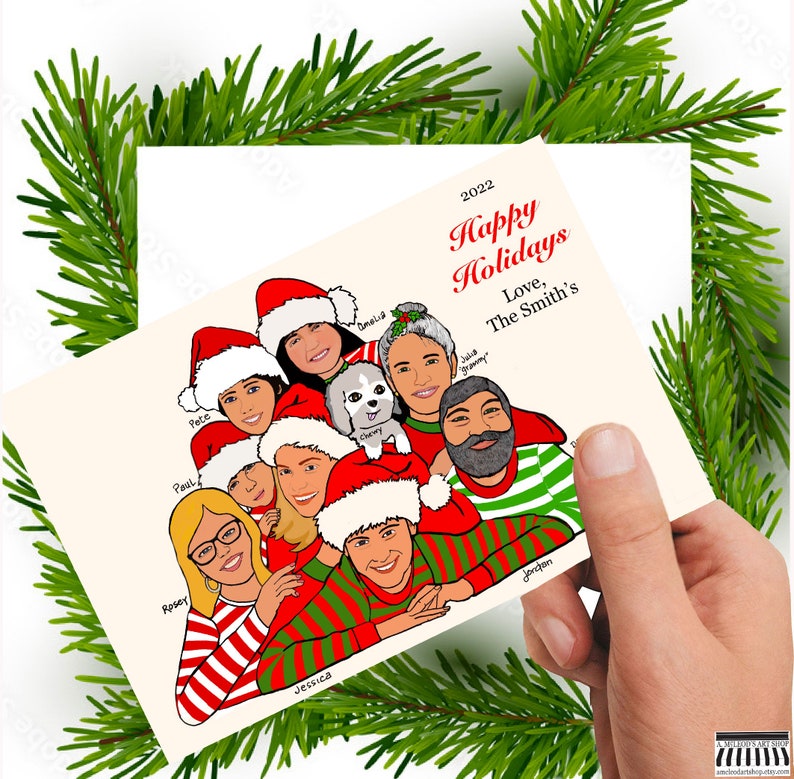 CUSTOM CHRISTMAS CARD Custom Illustration Creative Card - Etsy