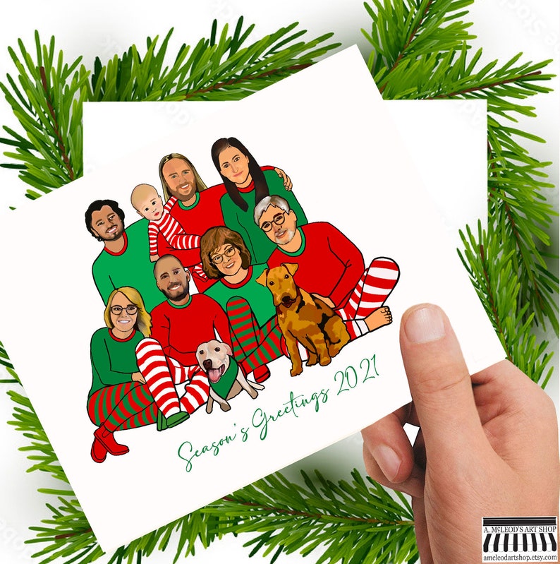 CUSTOM CHRISTMAS CARD Custom Illustration Creative Card - Etsy