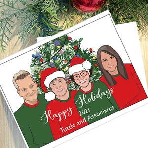 CUSTOM CHRISTMAS CARD | Custom Illustration | Creative Card W/pets ...