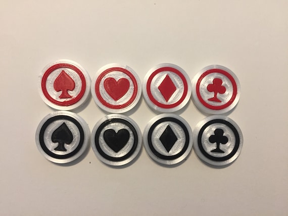 Gaming Token Card Suits 8-Pack | Etsy