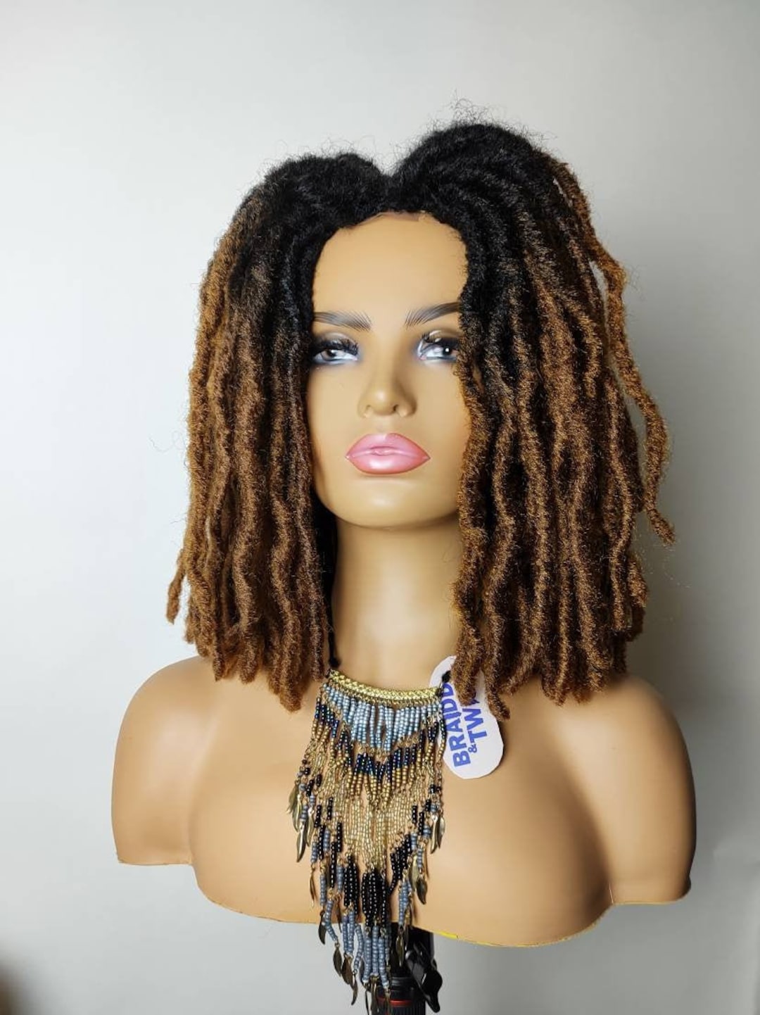 Handmade Crochet Faux Loc Wig: Bo Loc Braids, OT30, 12 Inch - Etsy