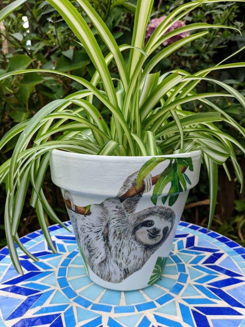 Sloth Personalised Plant Pot - Etsy UK
