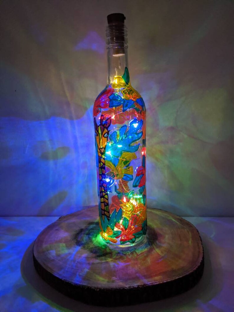 Giraffe Bottle Light/ Unique Giraffe Gift/ Giraffe Lamp/ Hand - Etsy UK