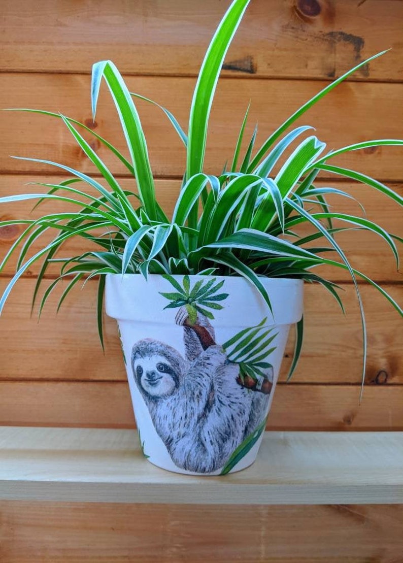 Sloth Personalised Plant Pot | Etsy UK