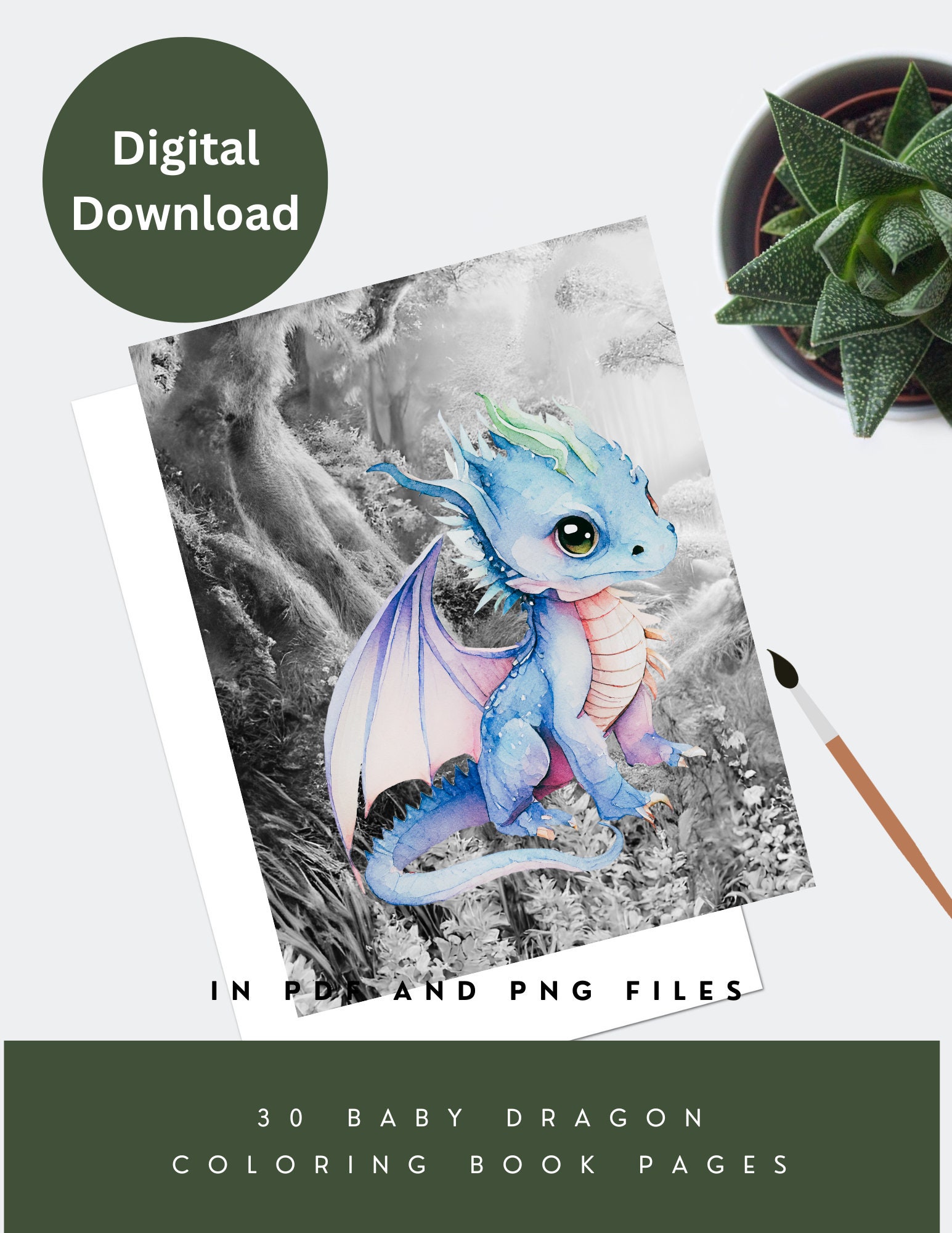 30 Adorable Baby Dragon Coloring Book Pages With Fantasy Fairytale ...