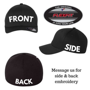 Custom Personalized Embroidered Hats - Flexfit 6277 - Hats With Your Own Text/logo - Etsy