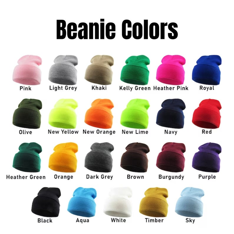 Custom Embroidered Beanie With Personalized Text/logo, Design Your Own ...