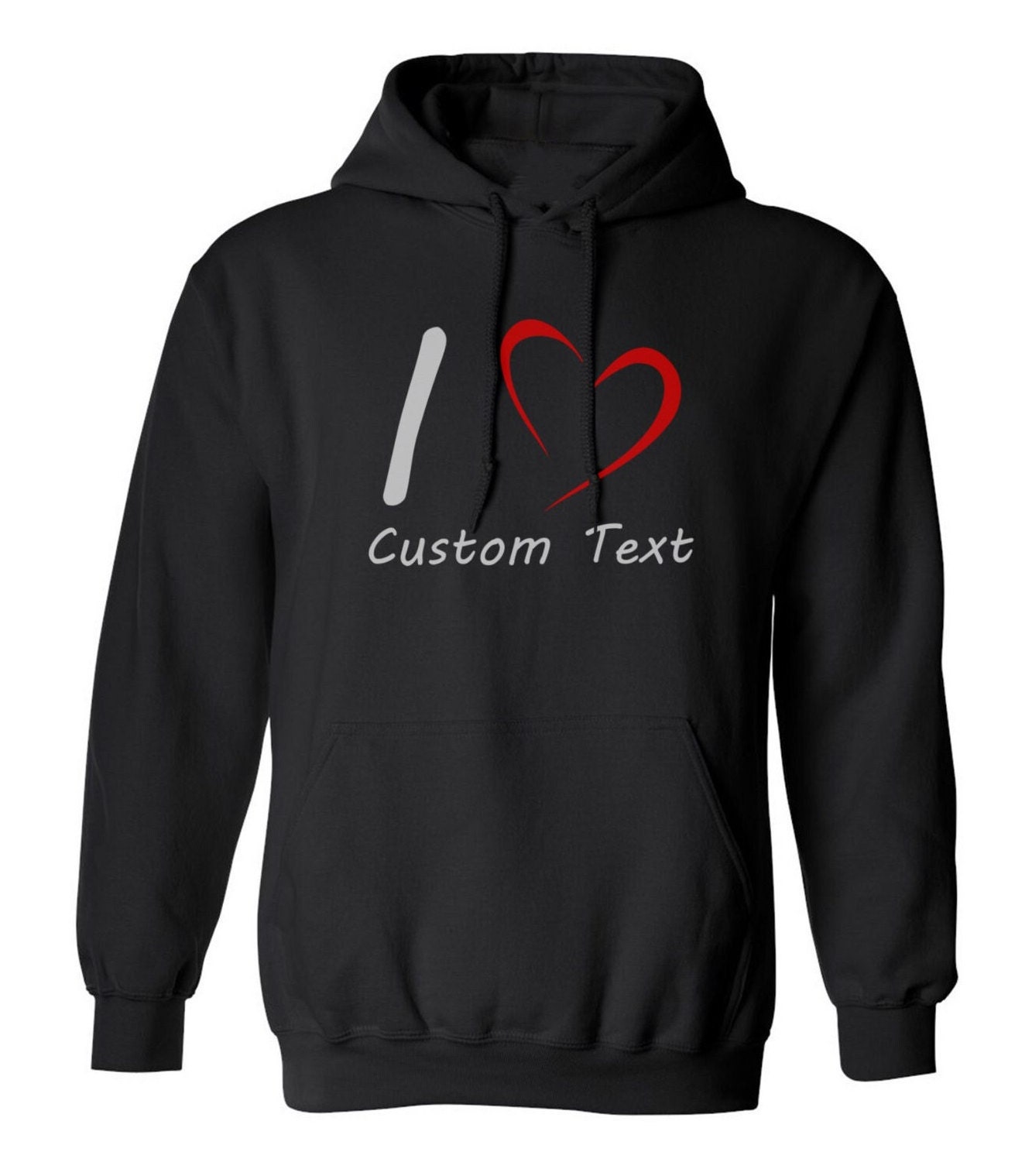I Heart Custom Text Embroidered for Men and Women, Personalized Custom ...