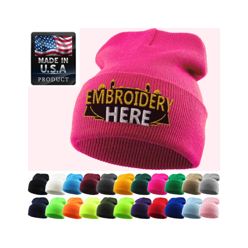 Custom Embroidered Beanie With Personalized Text/logo, Design Your Own ...