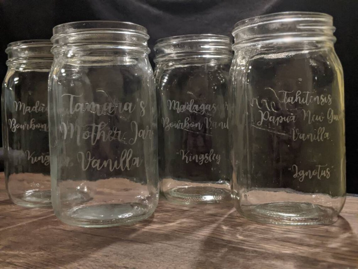 Custom Mason Jars Etched Glass Personalized Jars Custom - Etsy