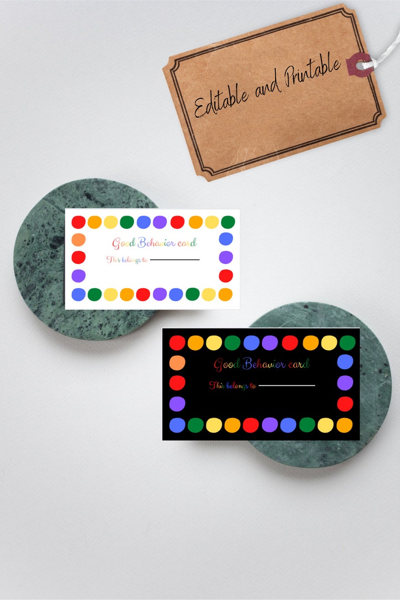 EDITABLE and PRINTABLE Punch Card Templates - Etsy