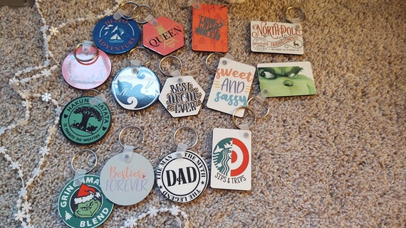 Double Sided Sublimation Key Chains - Etsy
