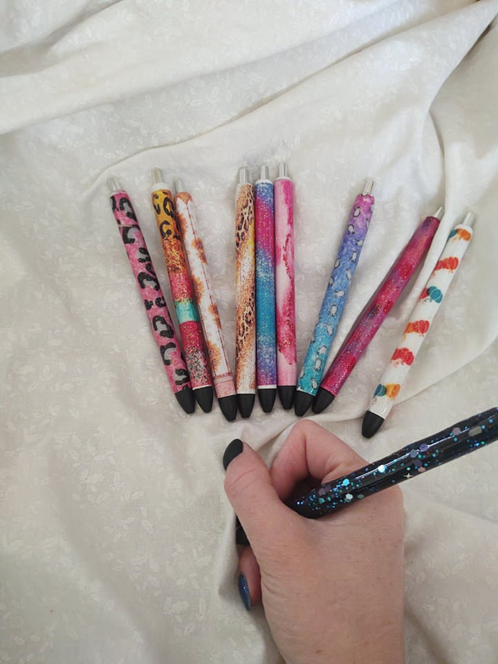 Custom Refillable Gel Pens/ Waterslide Pens/glitter | Etsy