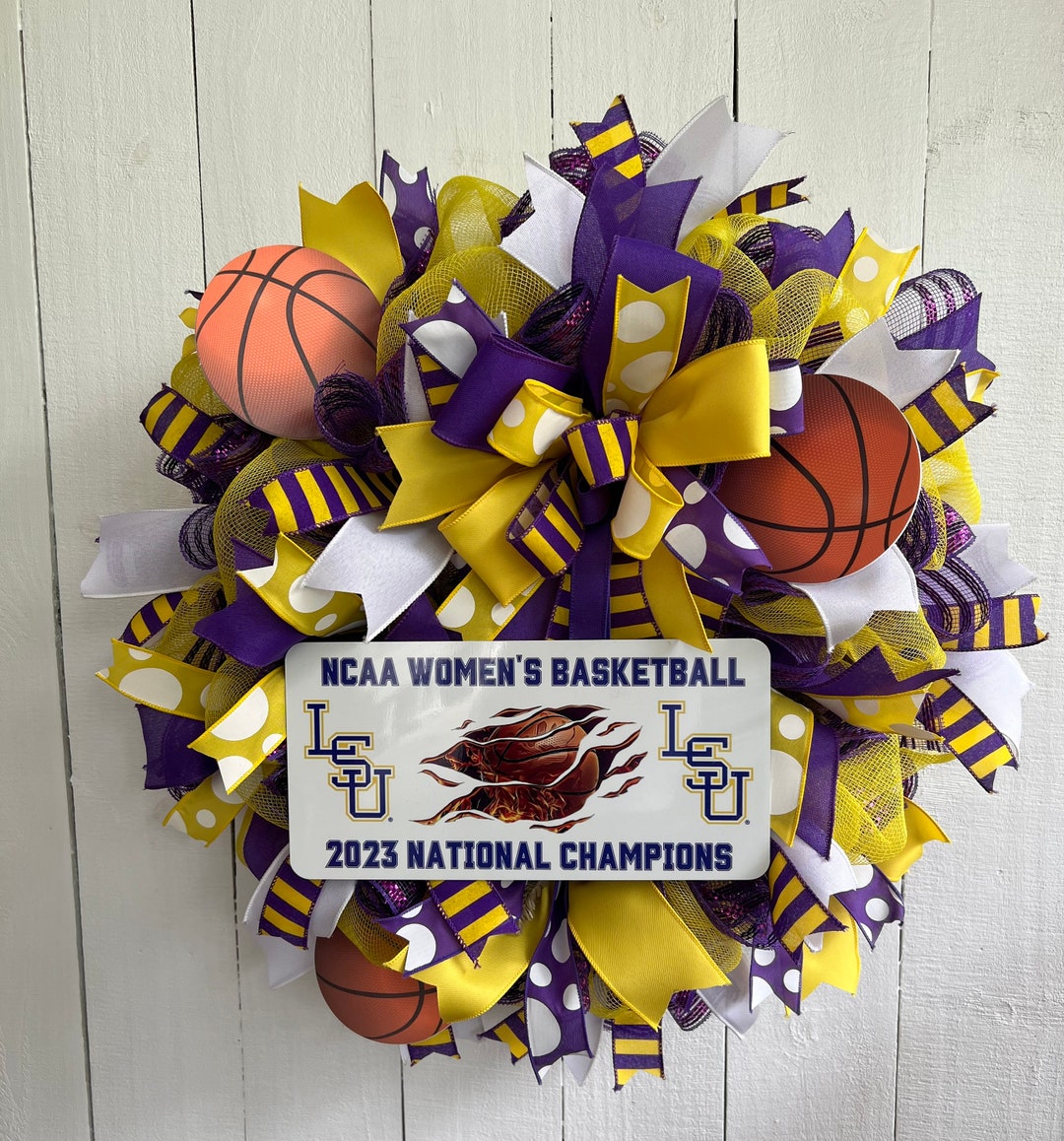 LSU Women’s National Champions Wreath, Louisiana Wreath, LSU Tigers ...