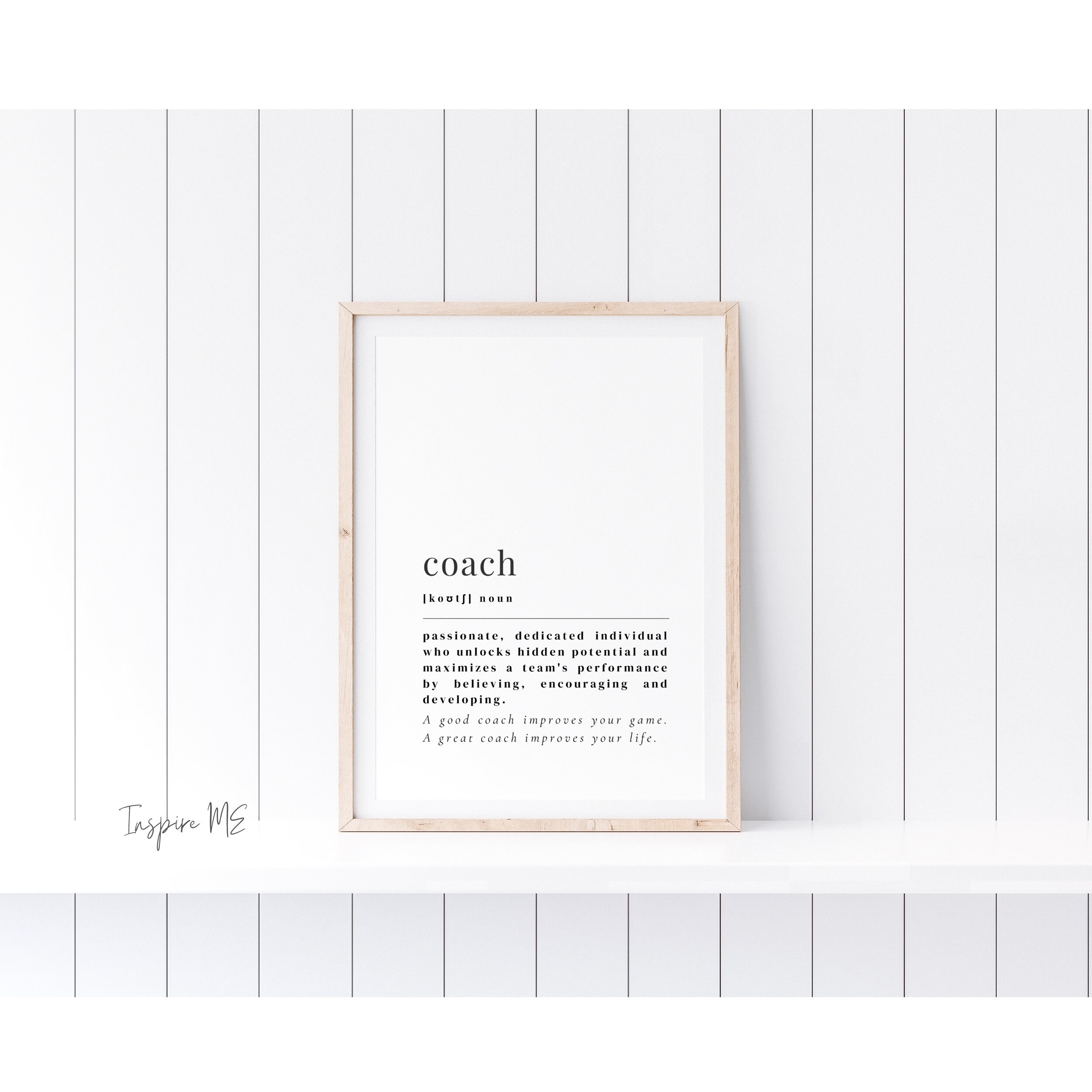 Coach Definition Printable Instant Download, Digital Art Minimal ...