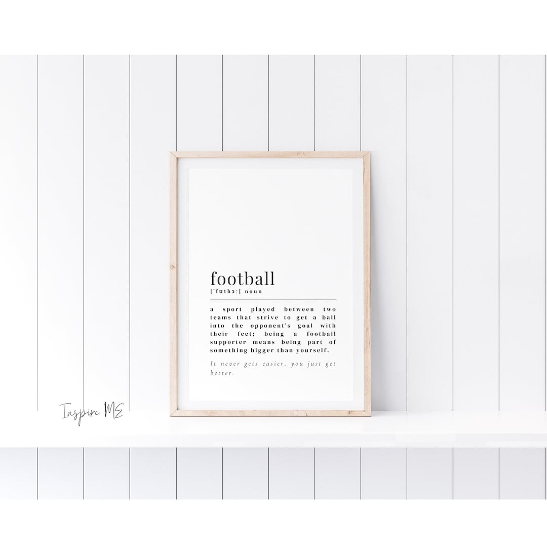 Football Definition Printable Instant Download, Digital Art Minimal ...