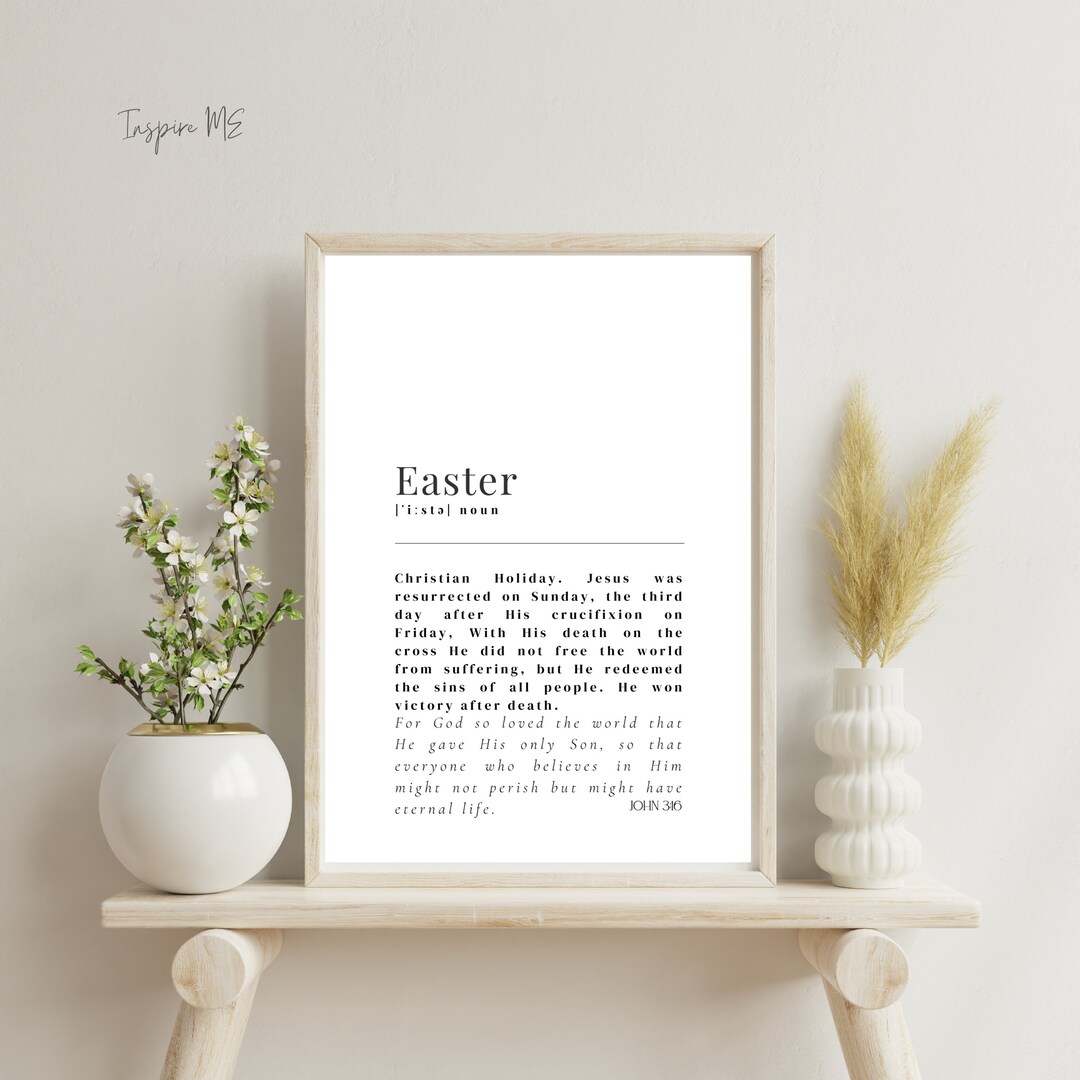 Easter Definition | Instant Download, Digital Art | Minimal | Bible ...