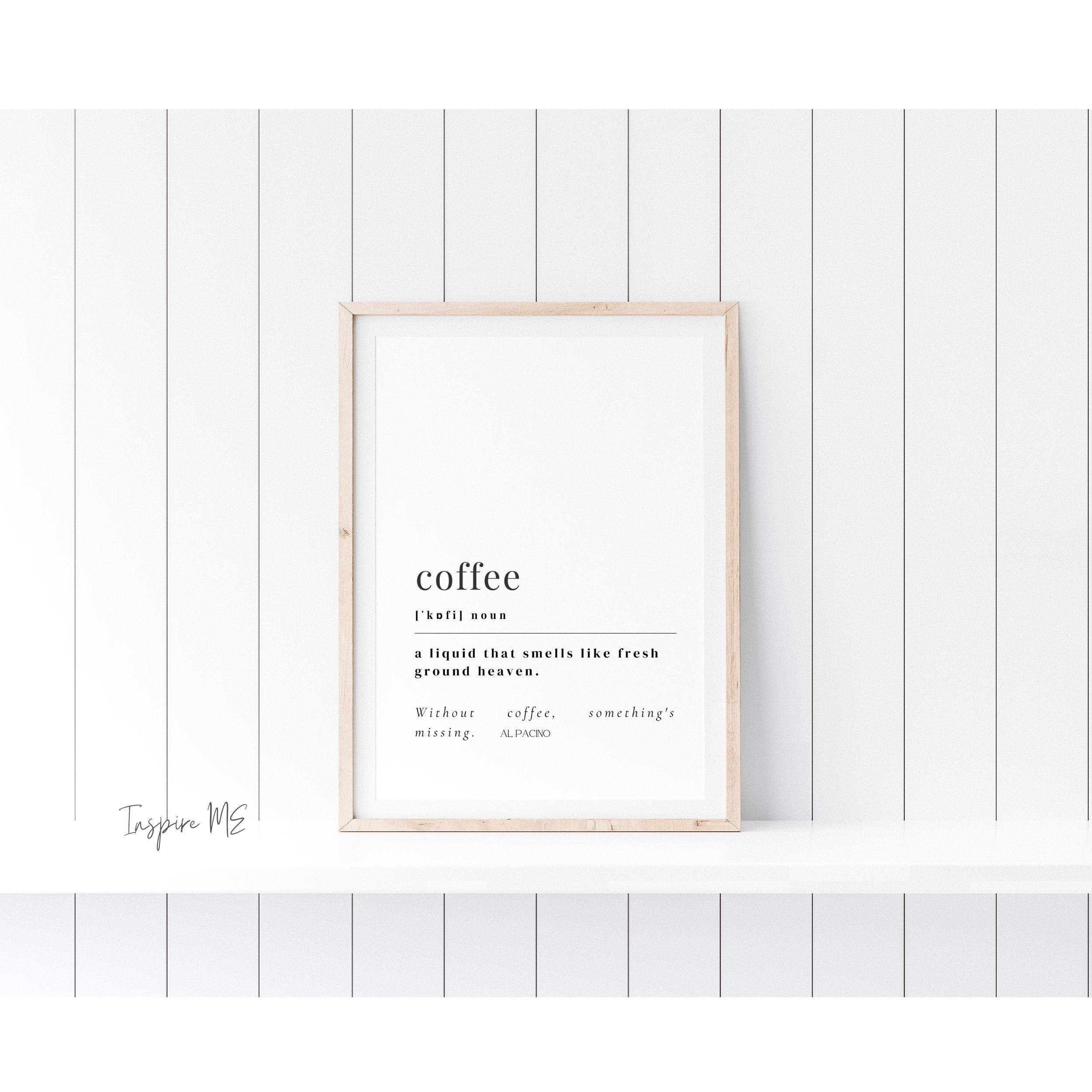 Coffee Definition Printable Instant Download, Digital Art Minimal ...
